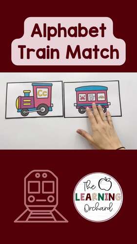 Alphabet Beginning Initial Sounds TRAIN MATCH for Kindergarten Literacy ...