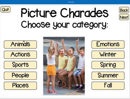 Picture Charades Game Body Language Speech Therapy Boom Cards ...