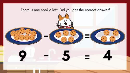 Mathematic Thanksgiving Subtraction Flash Cards for Kindergarten