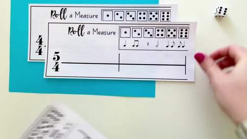 Roll a Measure Time Signature Game for Rhythm Music Centers | TPT