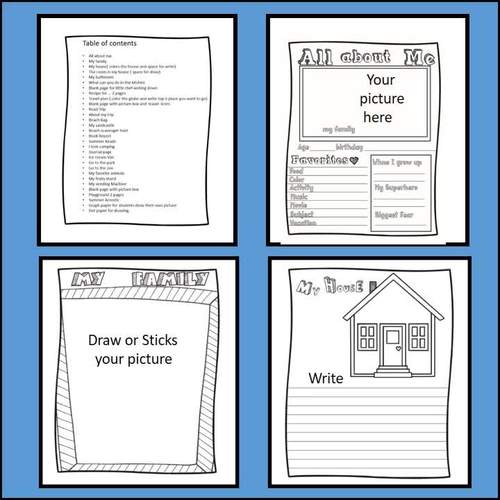 All About Summer Holiday Break , D I Y Story Book for vacation by ...