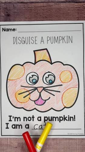 Disguise a Pumpkin Halloween Writing, Fall Writing Prompt October ...