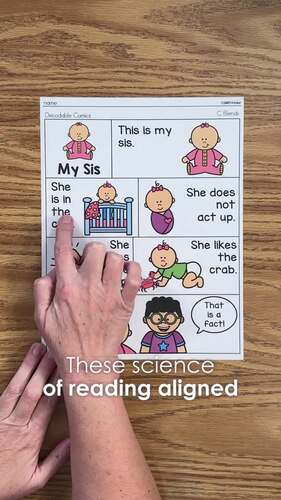 Decodable Blends Comics Passages Comprehension Questions, Science of ...
