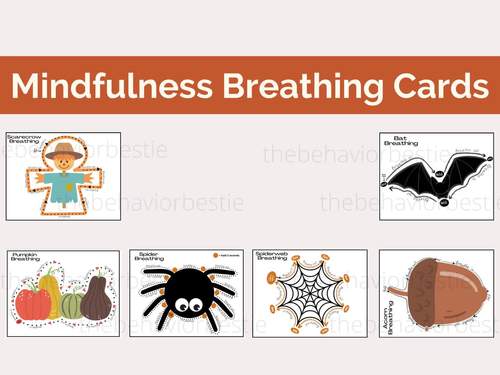 Fall Themed Mindfulness Cards by The Behavior Bestie | TPT
