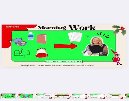 Christmas Themed Daily Slides Template, Daily Agenda Slides, Morning ...