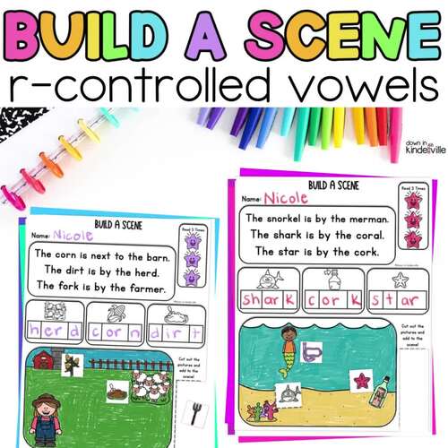 Build a Scene R Controlled Vowels - Decodable Passages - Comprehension ...