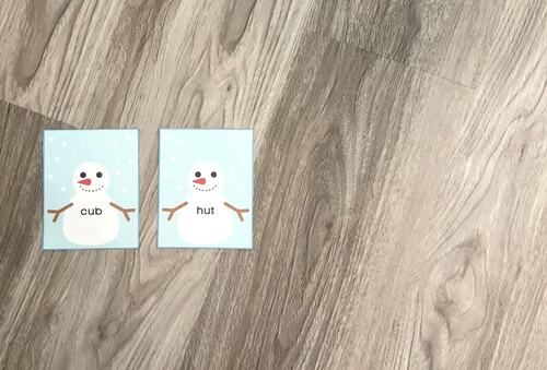 CVC Rhyming Word Activity // Winter Snowman Lesson // Great for ...