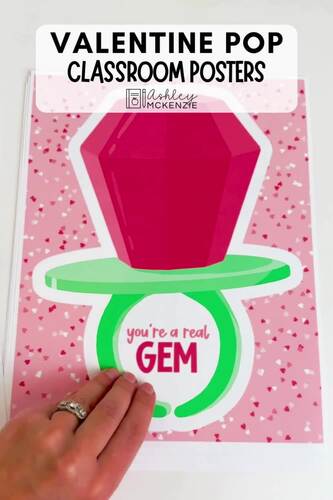 Valentine's Day Classroom Posters | Valentine Pop Theme - Editable!