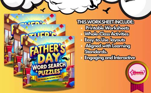 Father's Day Vocabulary Word Search Puzzle Activity 2nd,3rd,4th,5th,6th ...