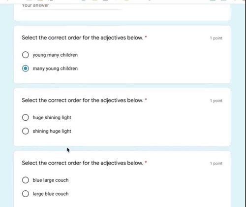 4th Grade Grammar Google Form Self Grading Assessment Bundle by Primary ...