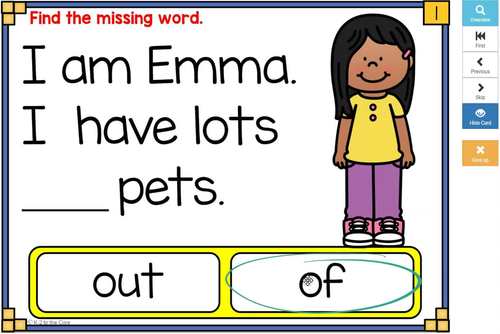 First Grade Sight Words Sentences | Digital BOOM Task Cards | Distance ...