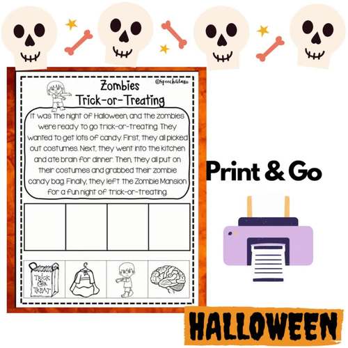 Read and Answer: Halloween Edition (Boom Cards included) by Speech Glam