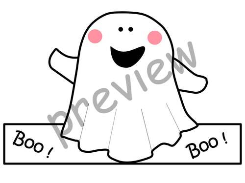 Halloween Ghost Hat Craft | Fun Color & Cut Activity by Pim Paper