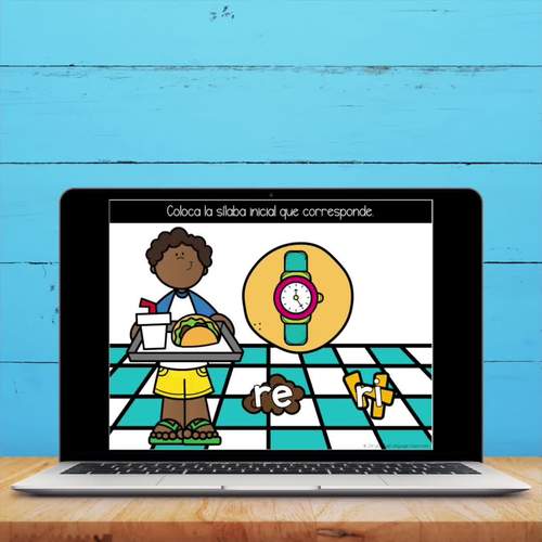 Centros de lectura para kinder DIGITAL Comida Reading in Spanish Centers