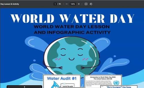 World Water Day & Groundwater Lesson | Infographic Assignment | TPT