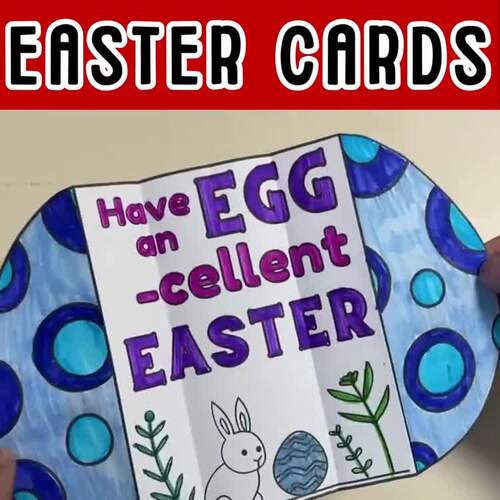 Easter Folding Card Craft – Easter Pop-Up Folding Template | TPT