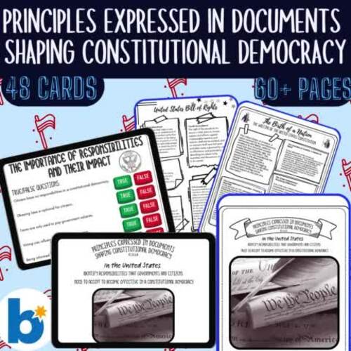 Documents Shaping Constitutional Democracy Workbook and Boom™ Cards