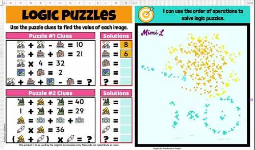 Summer Operations Math Riddles Pixel Art - End of the Year - 3rd, 4th, 5th