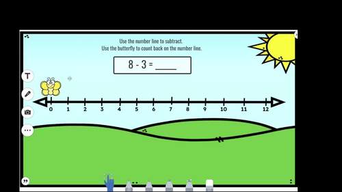 Using a Number Line to Subtract (Within 12) Seesaw & Google Classroom
