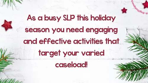 Christmas Articulation early developing sounds Holiday Boom Cards™