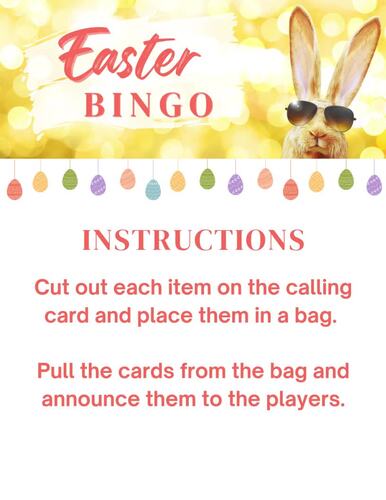 Easter Bingo Printable Game | Kids Easter Activity | Classroom Party ...