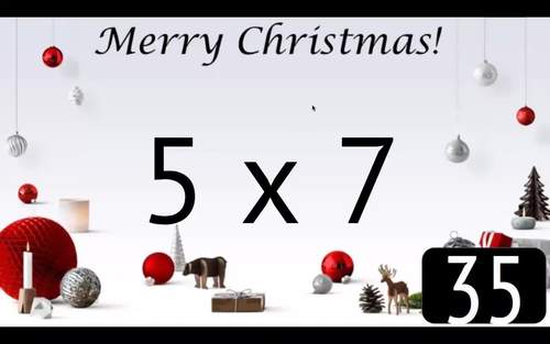 Christmas Multiplication Facts Google Classroom™ Digital Flash Cards (0-9)
