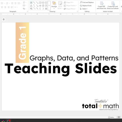 Total Math Unit 10 Graphs, Data, Patterns Unit Bundle First Grade