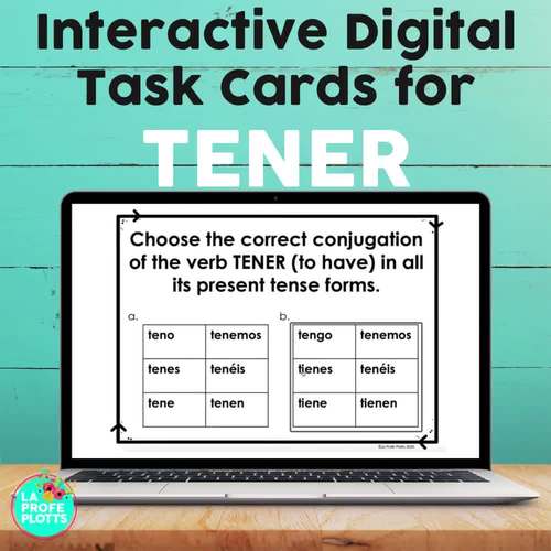 Digital Task Cards for TENER | Spanish Boom Cards | Distance Learning