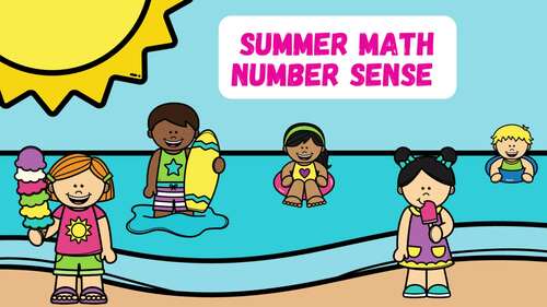 Summer Math Worksheets PreK, TK, Kindergarten, First, UTK by Learning Core