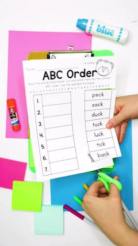ABC Order Activities | Alphabetical Word Order | Grammar Games | TPT