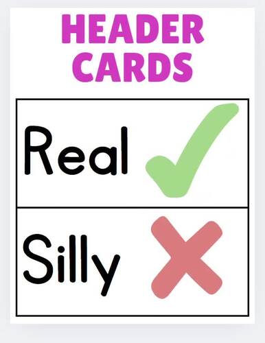 CVC Real Vs Silly Word Sort | Nonsense Words | Decoding & Phonics Game