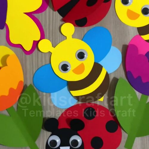 BUNDLE Spring Summer Craft Butterfly Bee Ladybug Flower Bulletin Board ...