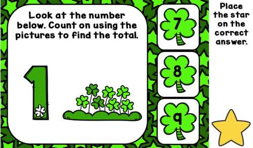 St Patricks Day Counting On Addition Game for Google Classroom Distance ...