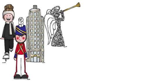 Christmas in the City clip art digi stammp COMBO PACK by Melonheadz Clipart