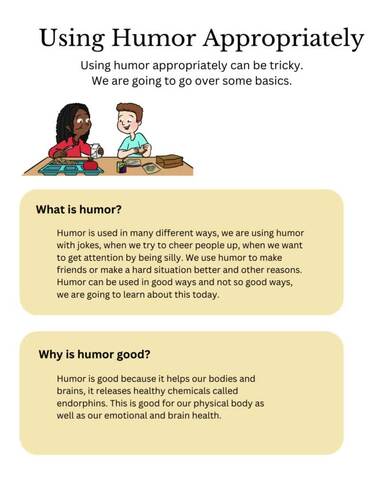 Teaching Humor Lesson for ASD Learners/Social Skills Humor Help for BCBAs