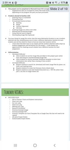 Microsoft EXCEL Project Pack: Planning a Business Trip & Creating an ...