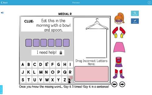 Medial R Articulation Boom™ Cards Build-A-Superhero Hangman Game Speech