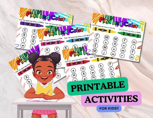 Kindergarten ABC Practice | Learn The Letters | Find and Color | TPT