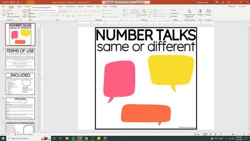 Digital Daily Number Talk Slides Same or Different Grades Kindergarten 1st