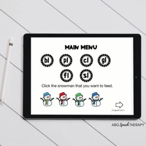 L Blends Winter Articulation Boom Cards™ for Speech Therapy | TPT