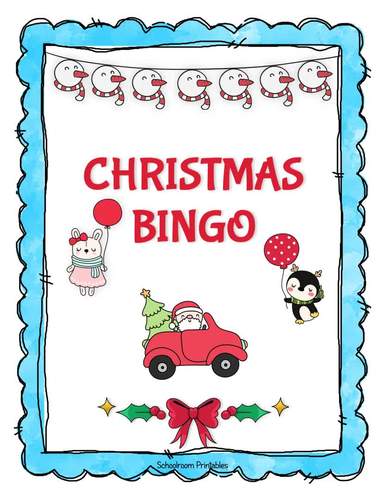 Christmas Bingo Game Printable by Schoolroom Printables | TPT
