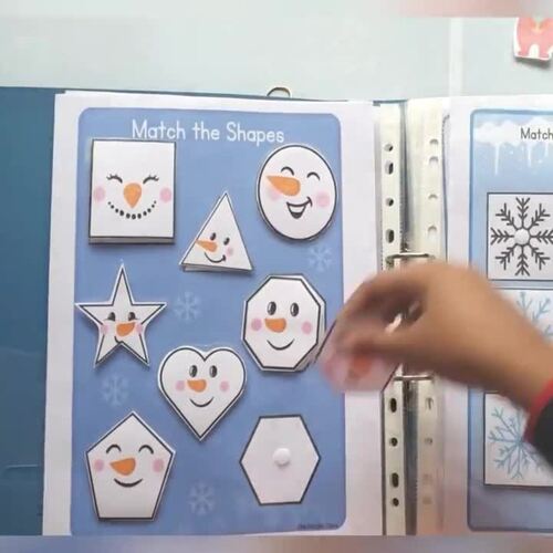 Winter Busy Book, Educational Preschool Worksheets, Homeschool curriculum