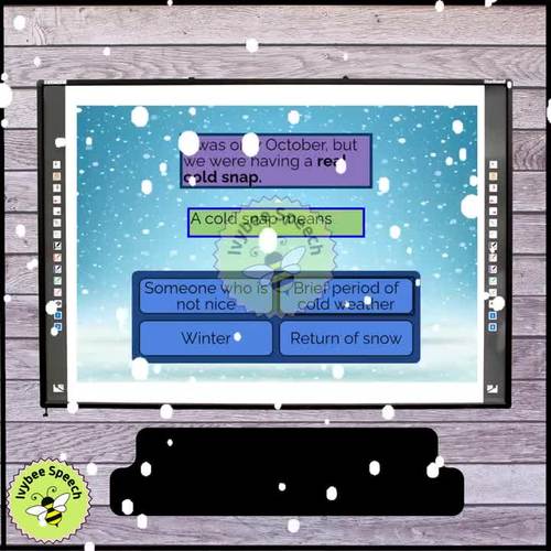 Winter Idioms In Context Activity Boom Cards by Ivybee Speech | TpT