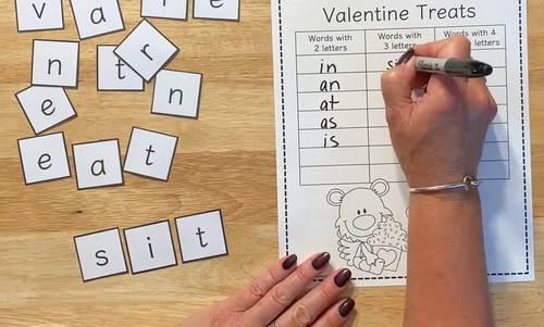 Making Words Spelling and Word Building Valentine's Day Activity for ...