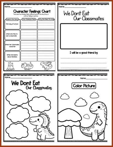 We Don't Eat Our Classmates Writing Activity by Kidz Learning Studio