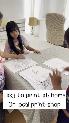Cute Dinosaur Coloring Pages for Toddlers, Kawaii Baby Dino Designs ...