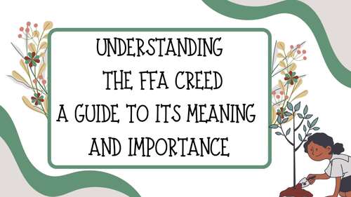 FFA Creed Simplified: Fun and Clear Slide Set for Every Paragraph ...