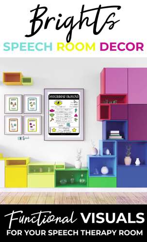 Speech Room Decor Kit - Functional Speech Therapy Decor & Visual Aids ...