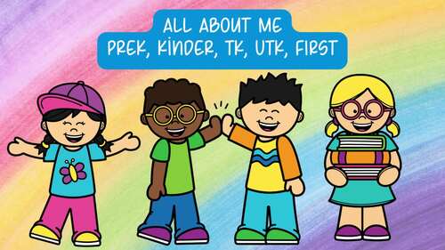 All About Me Writing PreK Kindergarten First Grade TK Memory Book Pages ...