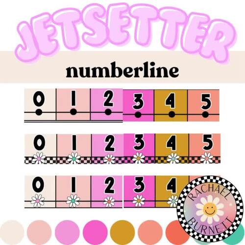 Numberline // Jetsetter ️ // Palm Springs Themed Classroom Decor